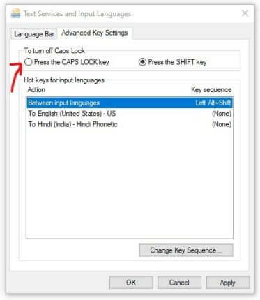 How to turn off caps lock indicator Windows 10 and 11